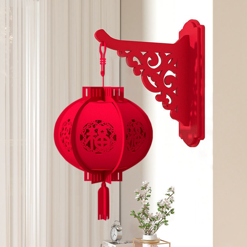 Spring Festival Non-woven Fabric Palace Lantern New Year Hanging ...