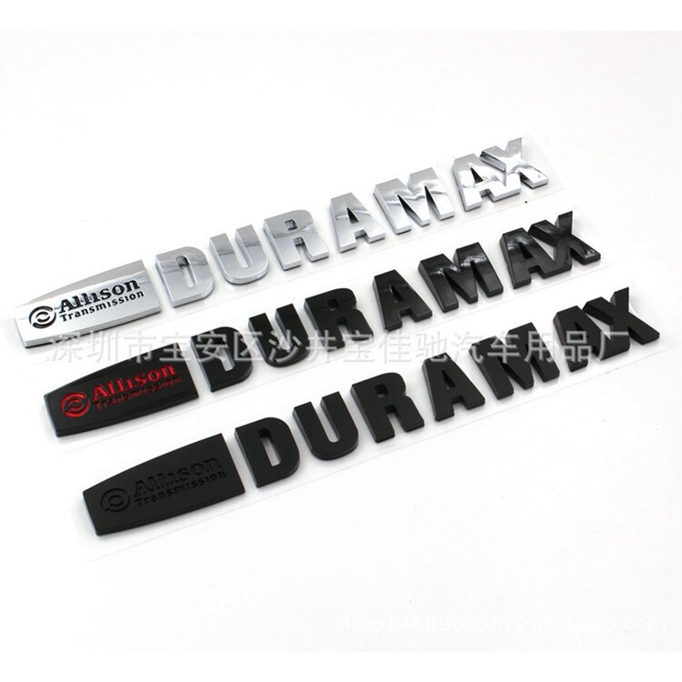 For Chevrolet GMC ALLISON DURAMAX logo Rear trunk emblem Side letter ...