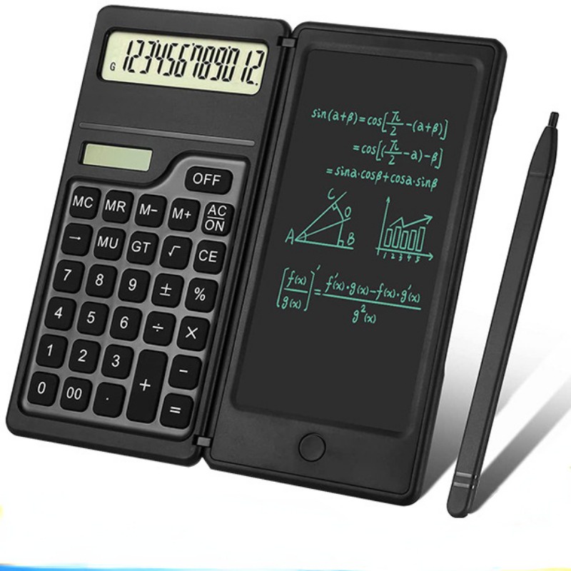 Solar-powered Scientific Calculator 12-Digit Erasable LCD Display ...