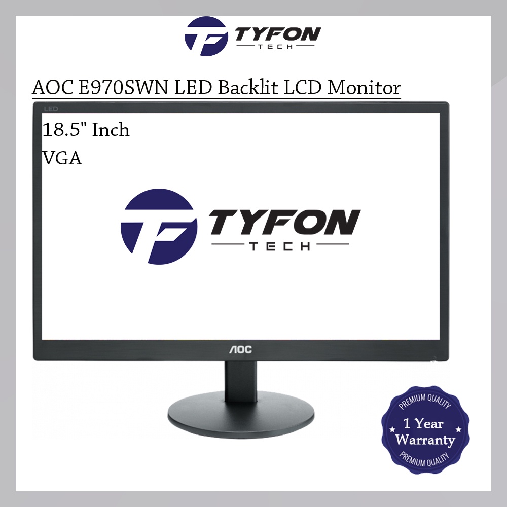 AOC 18.5" Inch WideScreen LED Backlit LCD Monitor E970SWN | Shopee Malaysia