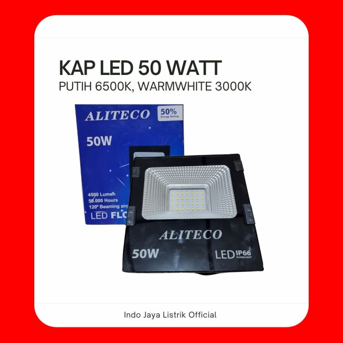 Flood LIGHT 50 WATT LED SHADE 50 WATT SQUARE SPOTLIGHT 50 WATT 50 W ...