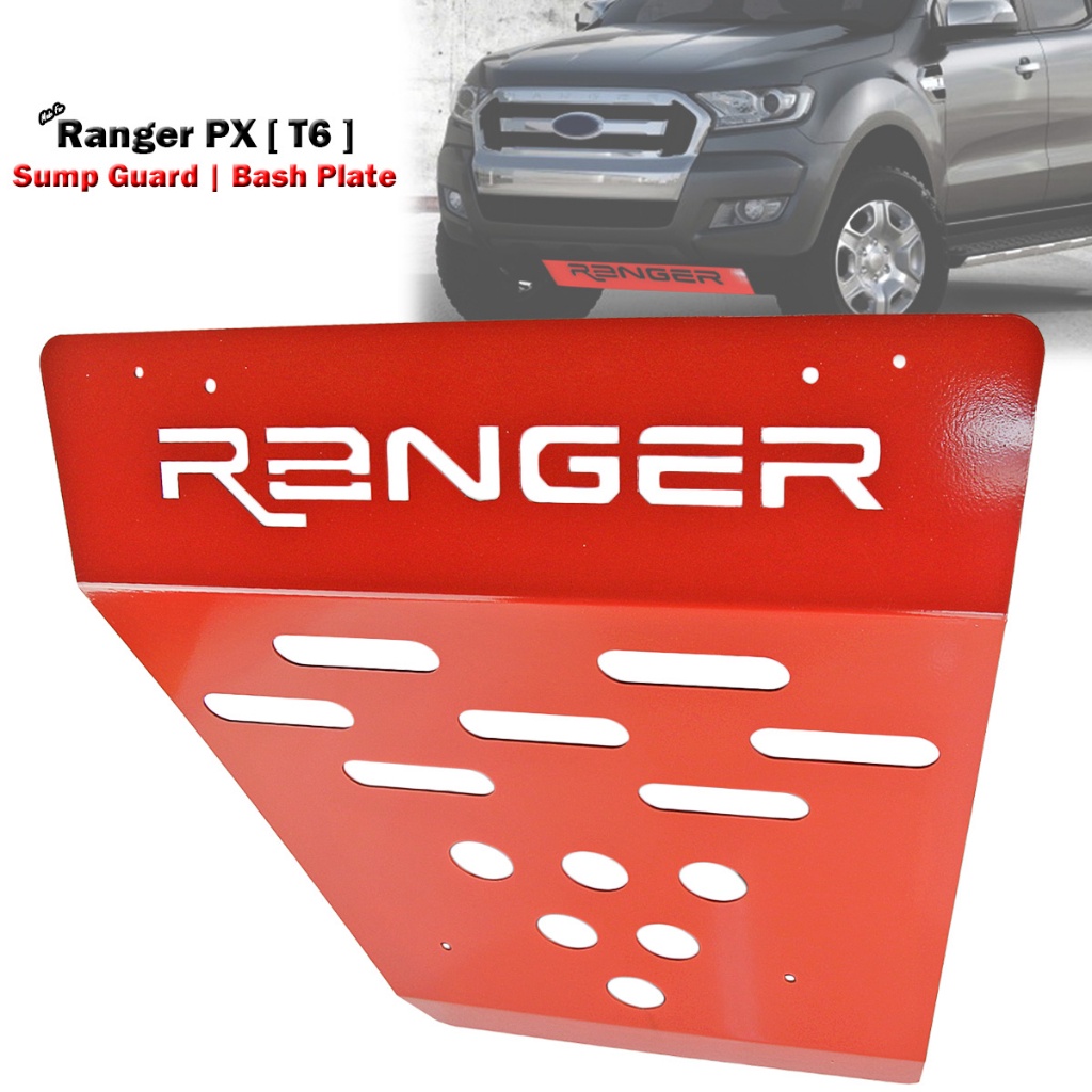 Steel Front Engine Bash Plate Sump Guard For Ford Ranger T6 T7 (Red ...