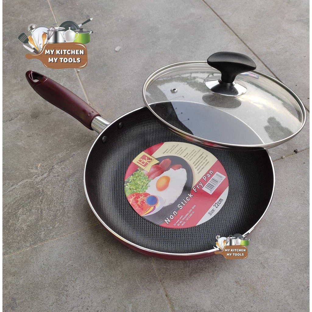 5star Bk Non Stick Fry Pan Frying Pan Frypan Kuali Leper 22cm Shopee