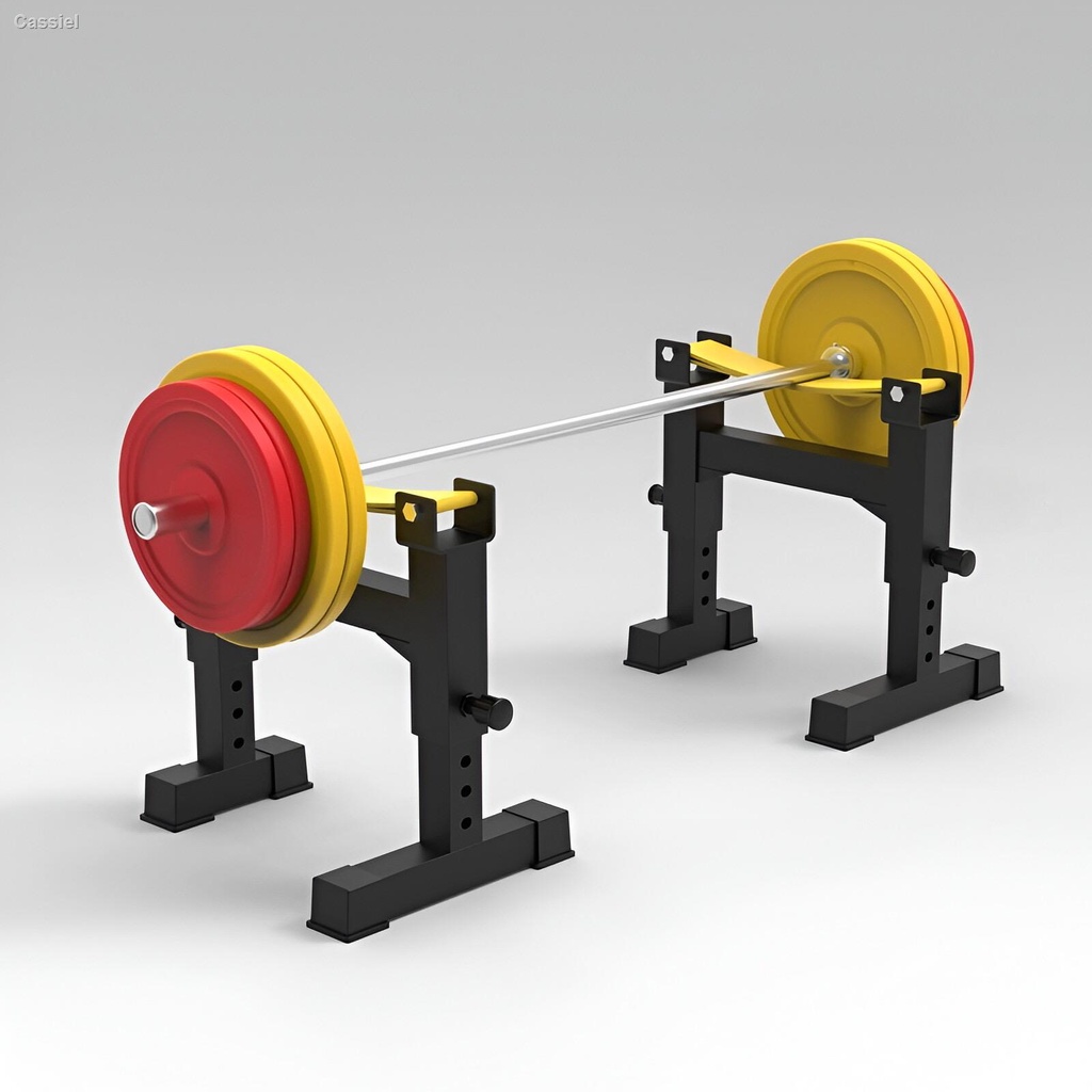 Adjustable barbell buffer table bracket placement rack weightlifting ...