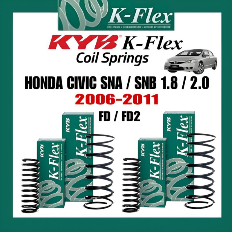 EL KYB K-FLEX Honda Civic FD SNA 1.8 / SNB 2.0 Coil Spring Standard ...