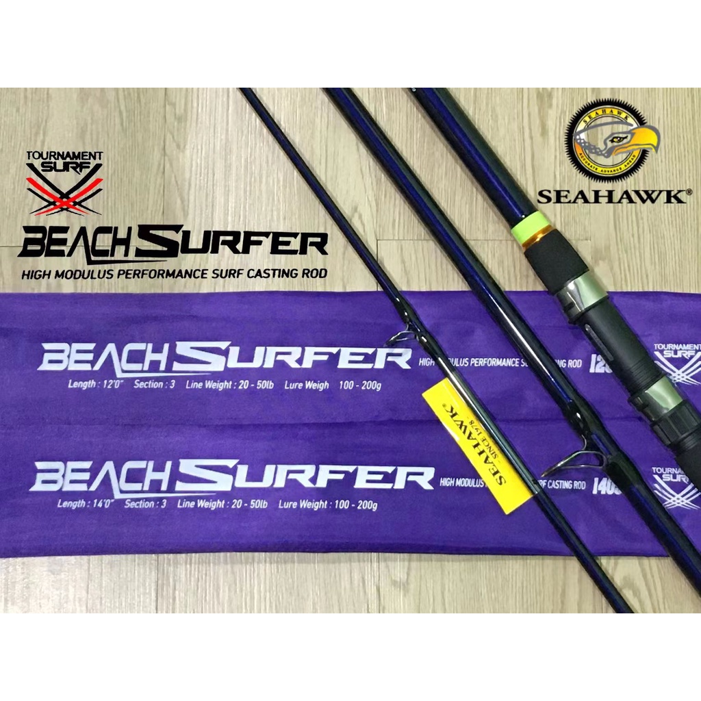 2023 NEW SEAHAWK BEACH SURFER SURF FISHING ROD (SPINNING) | Shopee Malaysia