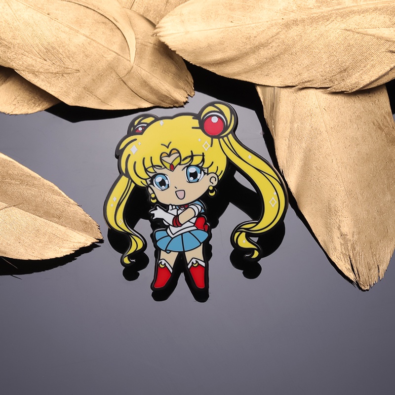 Sailor Moon Enamel Pin Cute Sailor Moon Tuxedo Mask Brooch Lapel Badges