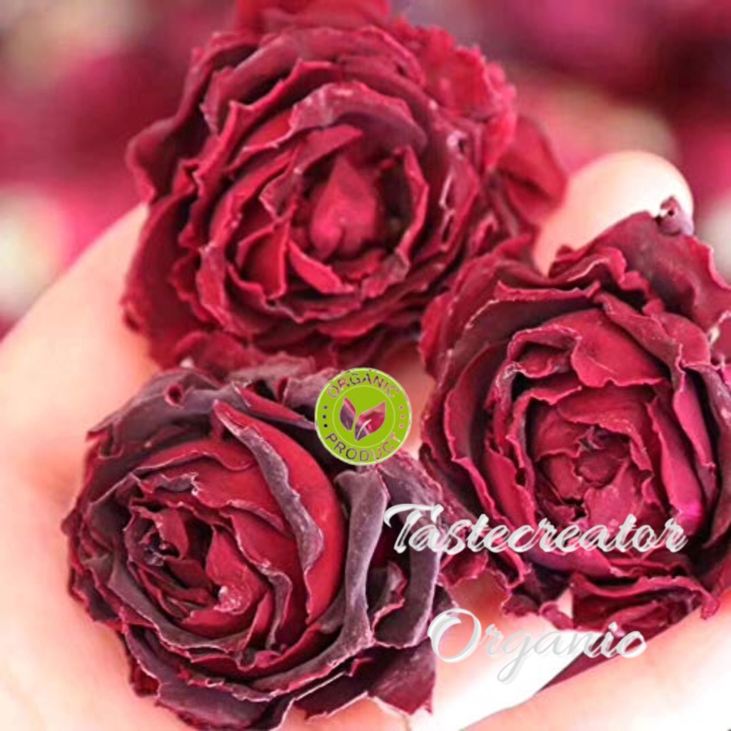 Premium French Rose Whole 玫瑰花瓣 食用 Edible Dried Flower Food Grade Bunga ...
