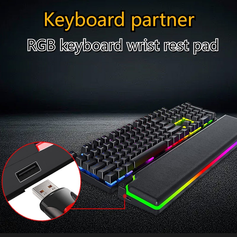 RGB Keyboard Wrist Rest Pad Support Ergonomic Cushion Made of high ...