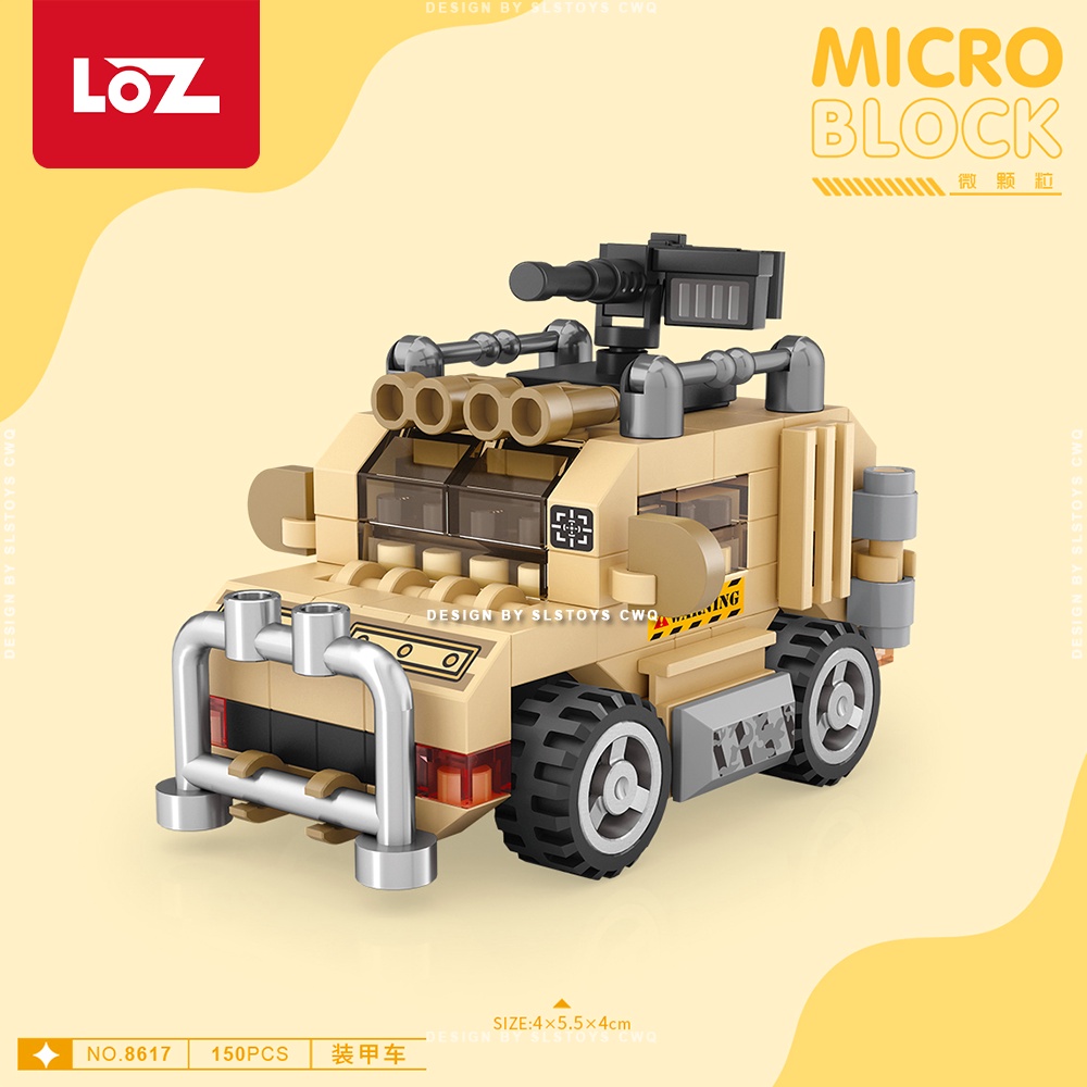 LOZ IDEAS Mini Block Cute Vehicle Car Motorcycle Truck Tank Helicopter ...