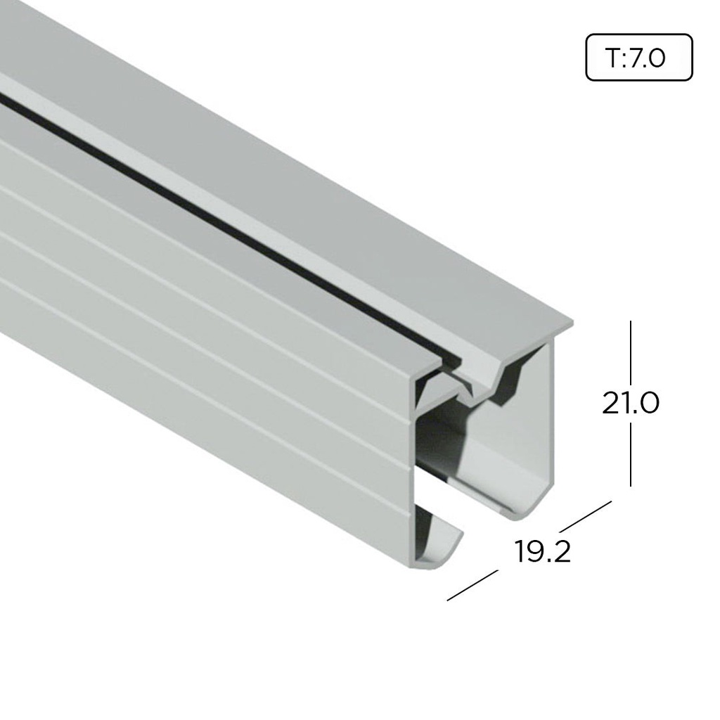 Aluminium Extrusion Curtain Rail Track Profile Thickness 0.70mm CR1003 ...