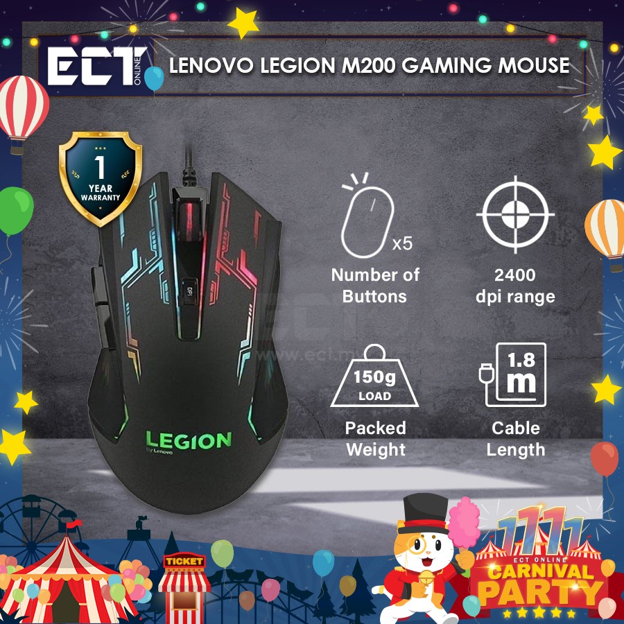 Lenovo Legion M200 / M300 / M500 / M600 RGB Gaming Mouse | Shopee Malaysia