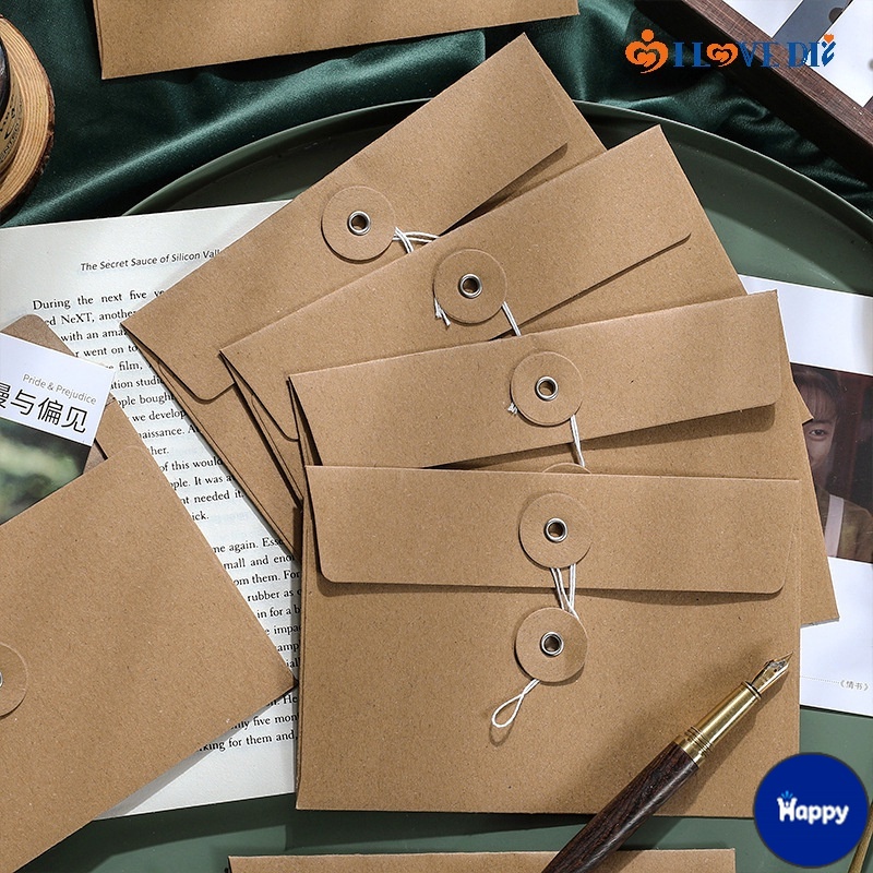 HS Simple Blessing Card Letter Kraft Paper Envelope/ Vintage Brown ...