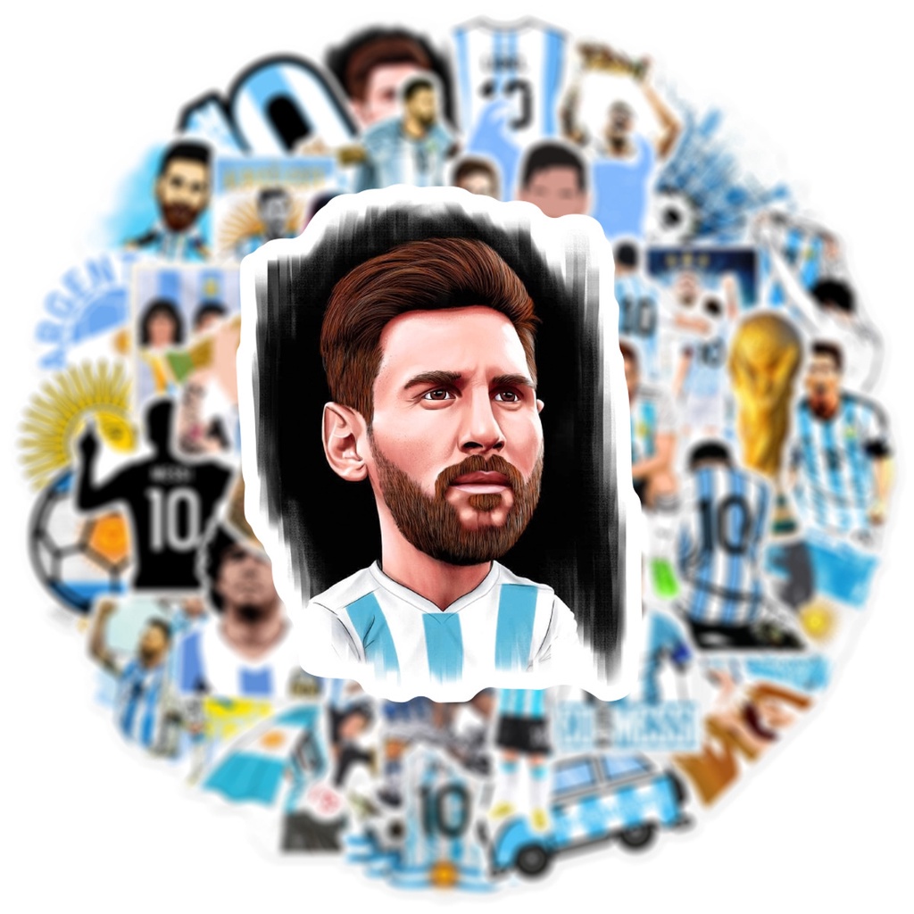 LIONEL MESSI 50 pcs Waterproof Non Repeating Stickers Pack [A] | Shopee ...