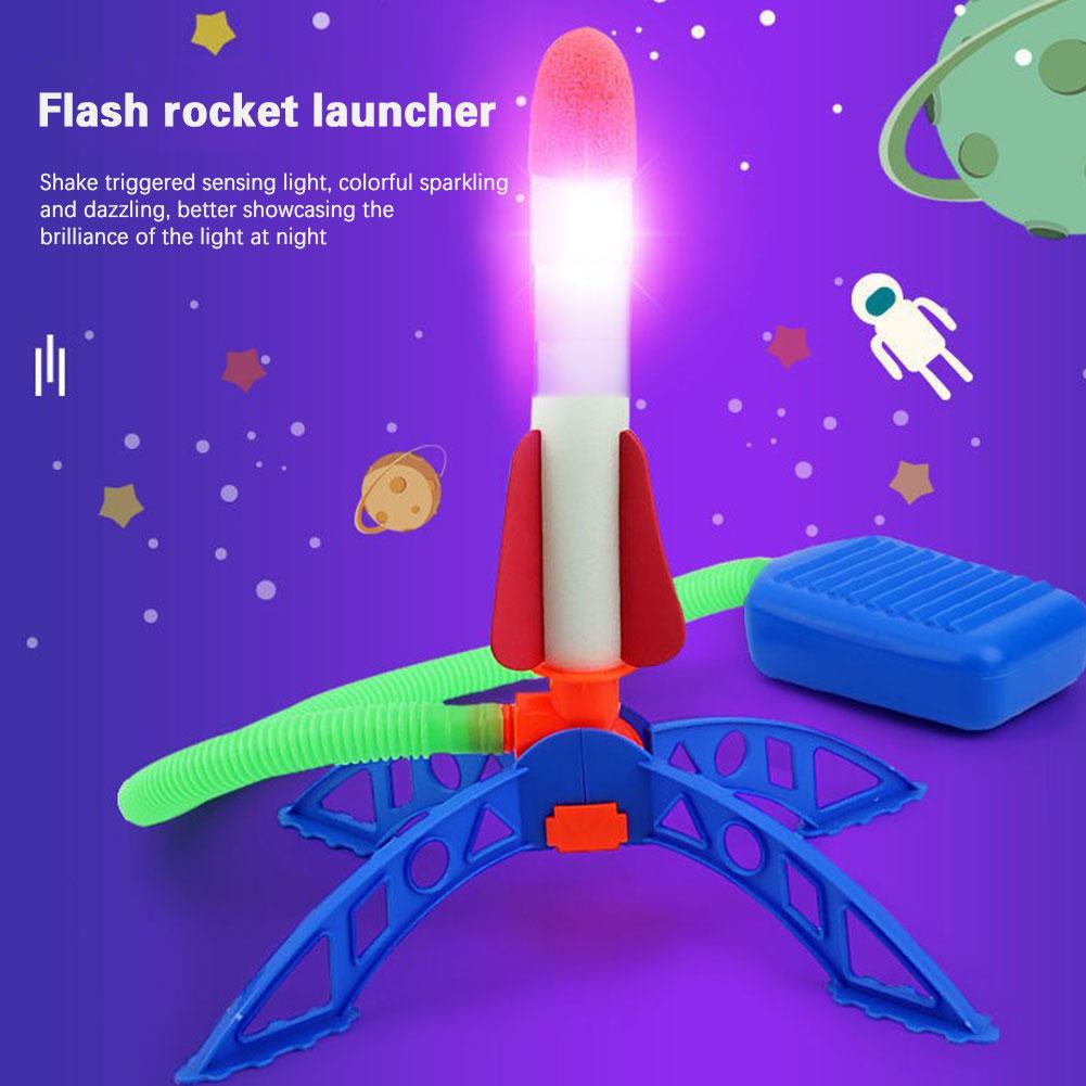 Rocket Toys Kid Pedal Rocket Air Raket Pump Launcher Outdoor Adjustable ...