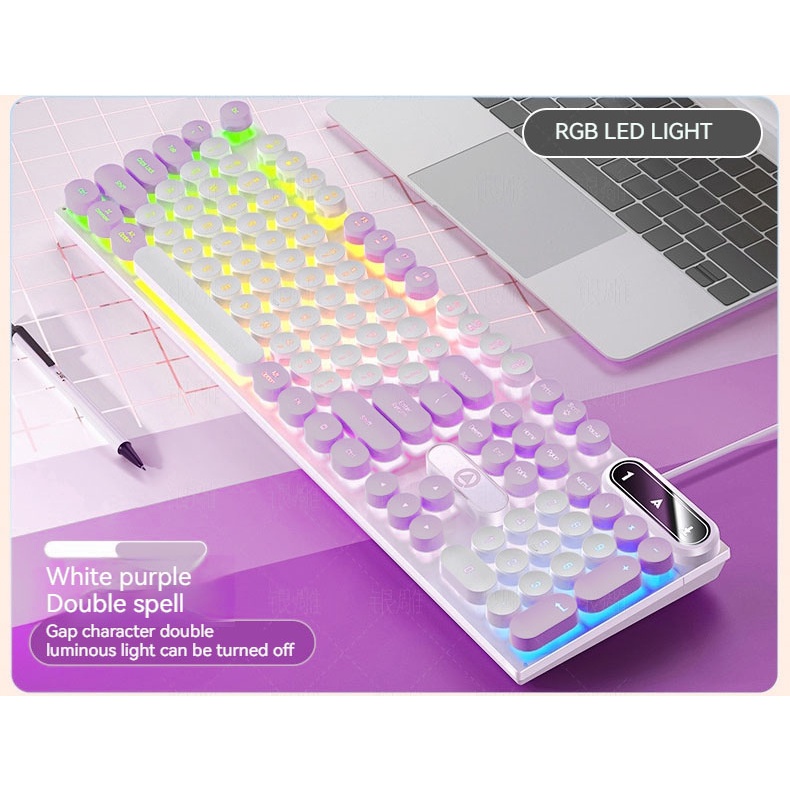 WIRED RGB Keyboard RGB Rainbow Light Colourful Keypad | Shopee Malaysia