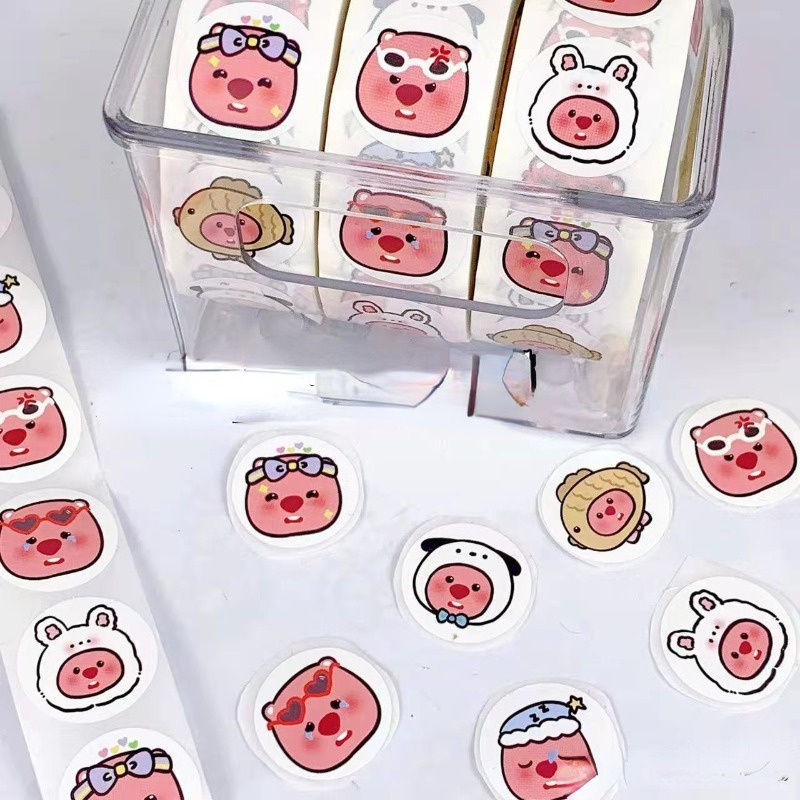 500pcs Cute Cartoon Loopy Little Beaver Stickers Cute Ruby Little Memes ...