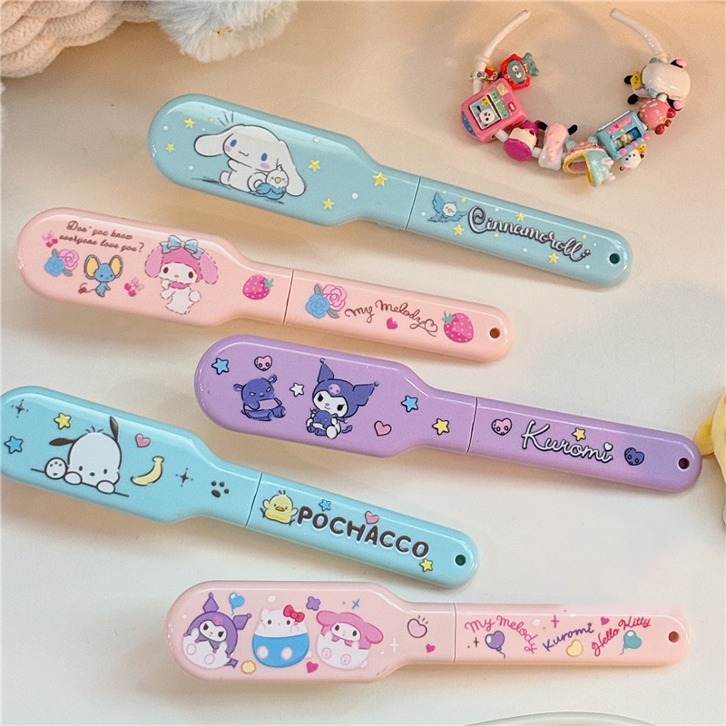 Sanrio Mini Folding Small Comb Portable Straight Hair Comb Kuromi My ...