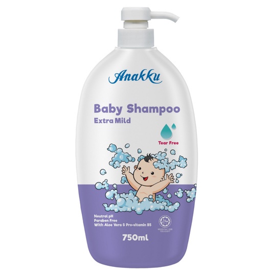 Anakku Extra Mild Baby Shampoo Syampu Bayi (750ml) [No Tear Formula ...