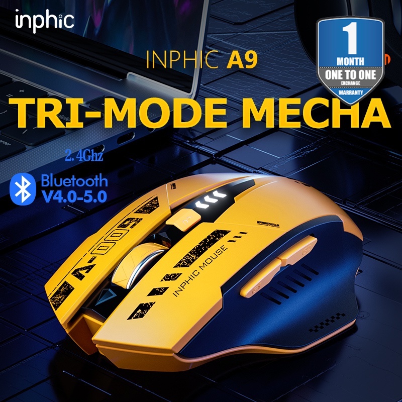 Inphic A9 M2b Mini Bluetooth Mouse Rechargeable Multi Mode Wireless Mouse 2400dpi And Silent
