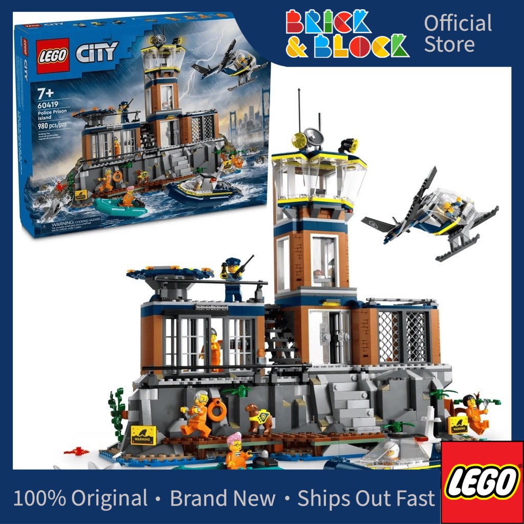 LEGO 60419 Police Prison Island | LEGO City | Shopee Malaysia
