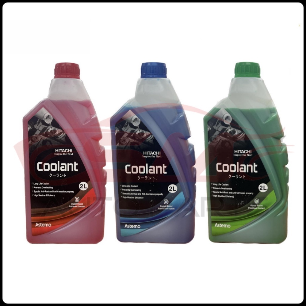 HITACHI Coolant Premium Quality 2 Liters Long Life Antifreeze Coolant ...