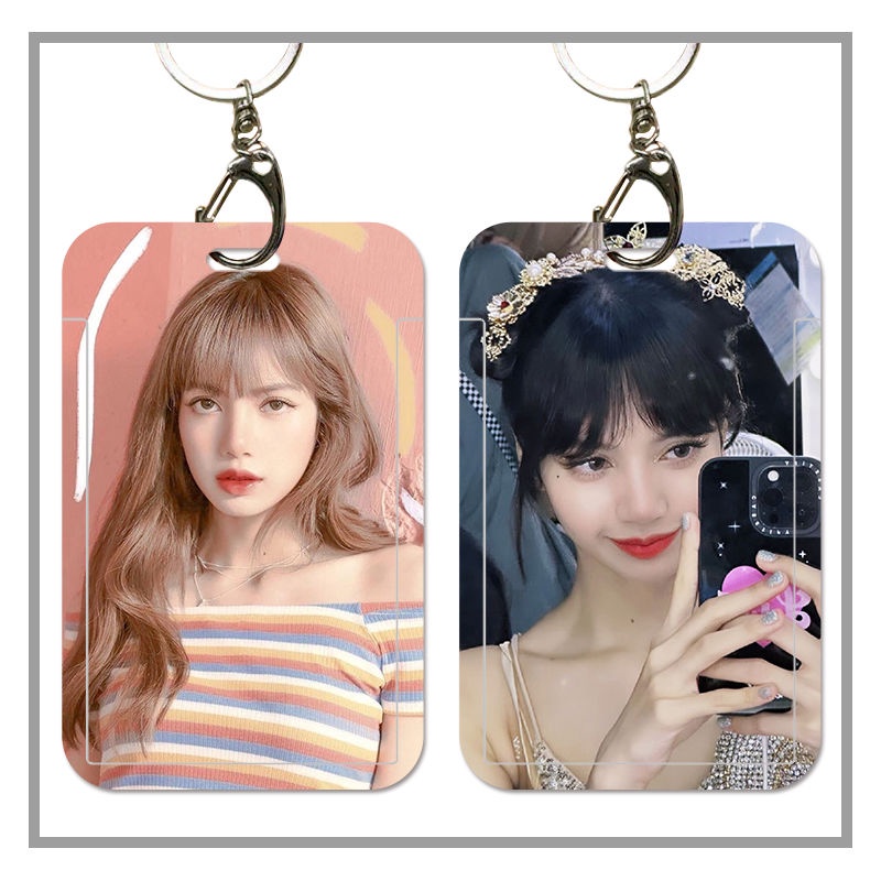 Customized blckpink Pink Lisa Card Holder Student School Card Meal Card ...