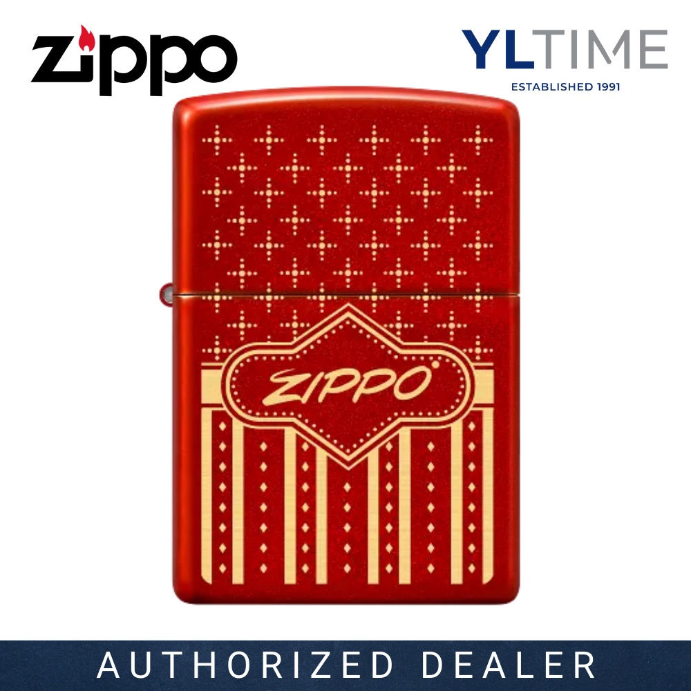 Zippo #48785 Red Zippo Design Lighter (100% Original & New) | Shopee ...