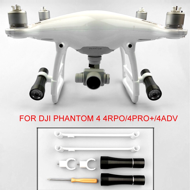 360° Night Flight LED Lamp Lights For DJI Phantom 4 Pro/Adv Obsidian ...