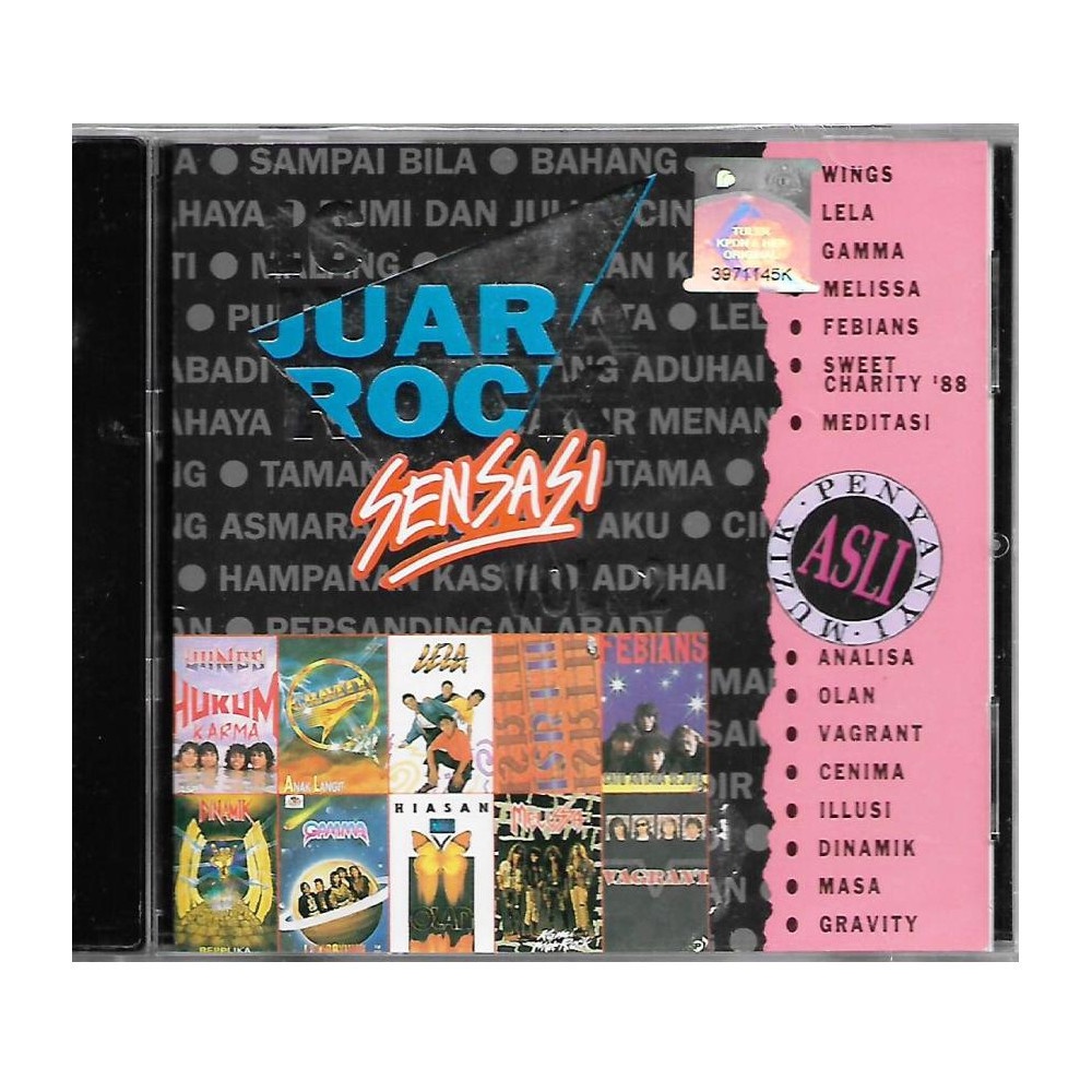 16 Juara Rock Sensasi Vol.2 CD Original Artist Siri Rock Klasik ...