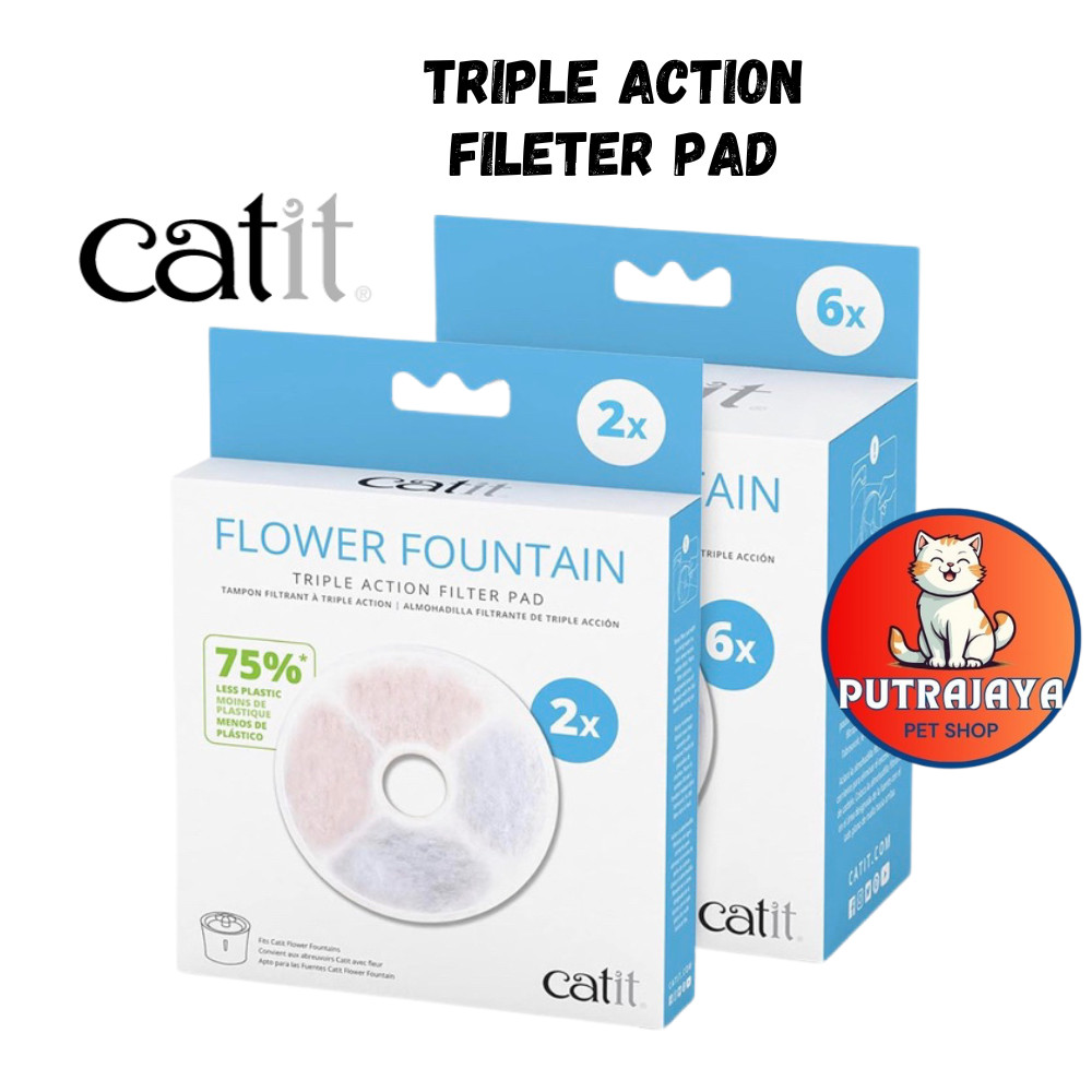 Catit Triple Action Replacement Filter for Drinking Fountain / Flower ...