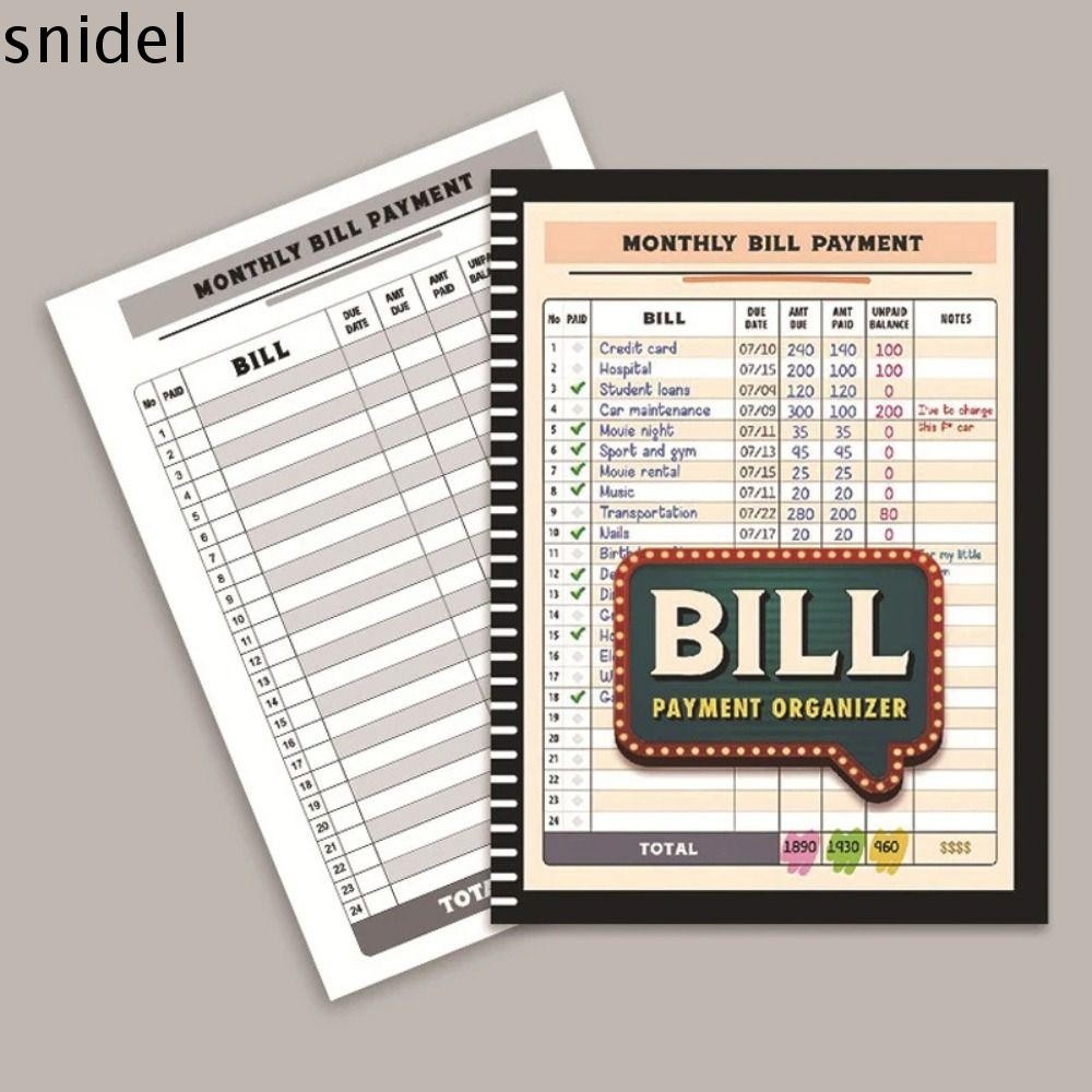 SNIDEL Bill Tracker Notebook, Save Money Efficient Life Planner Bill ...