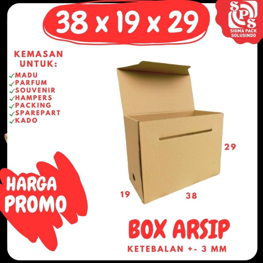 Custom Box File 38x19x29 Archive Cardboard Packing Plain/Arsip/File ...