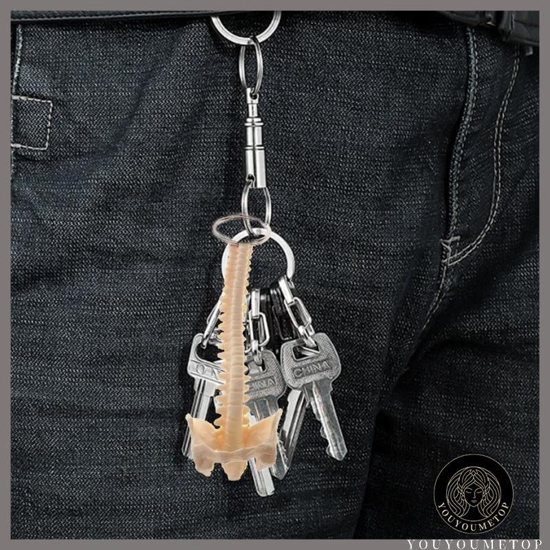 YOUYO Realistic Human Spine Skeleton Keychain for Everyday Use and ...