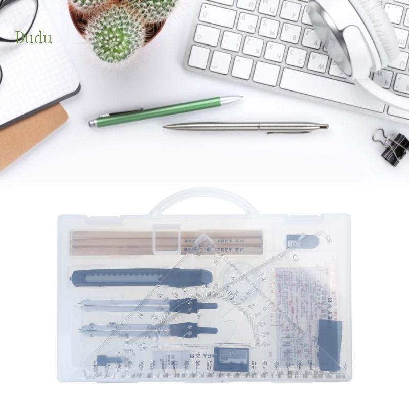 Dudu Geometry Set Math Compasses for Students with Compass-Protractor ...