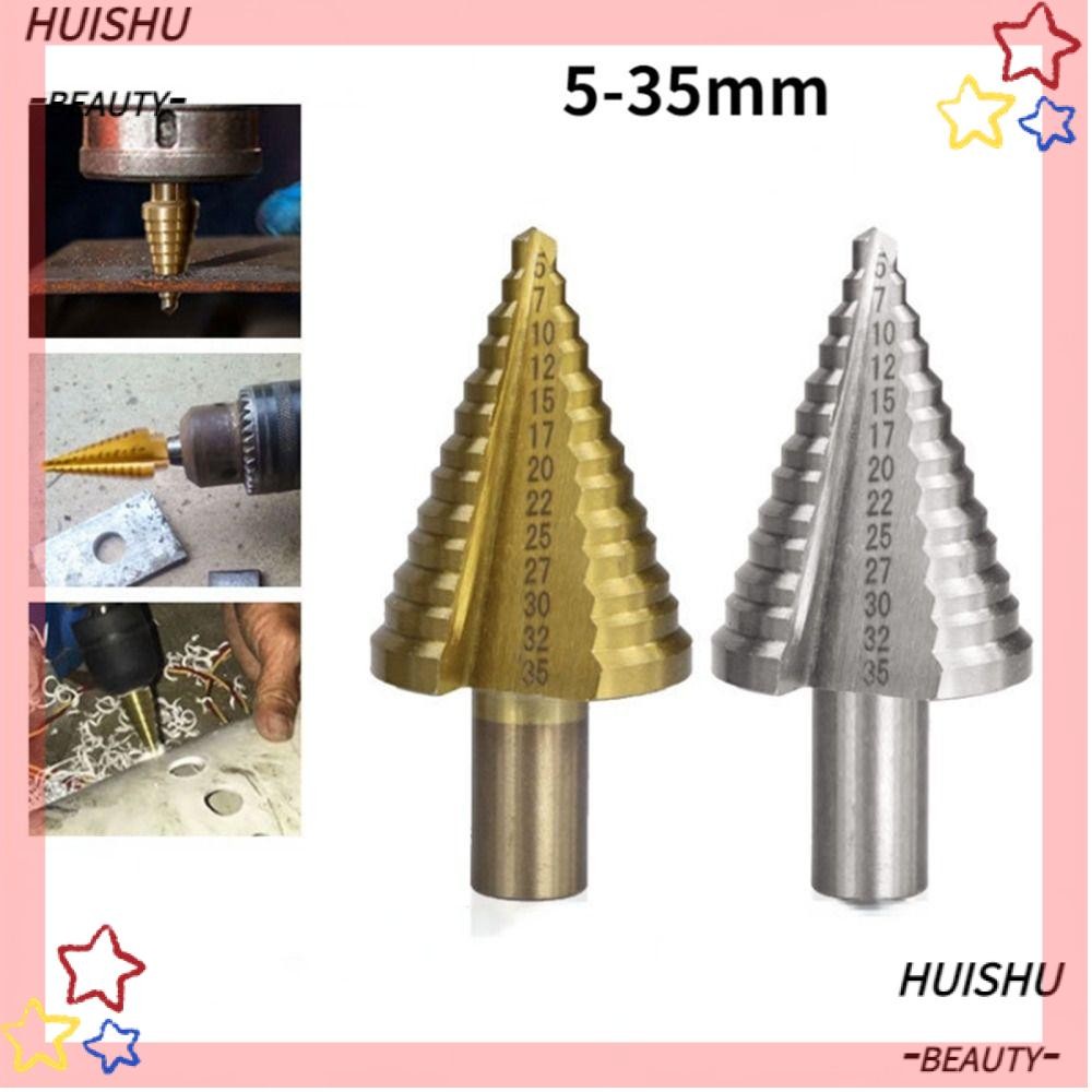 HUISHU HSS Step Drill 5-35mm Drilling Tools Set Wood Metal Hole ...