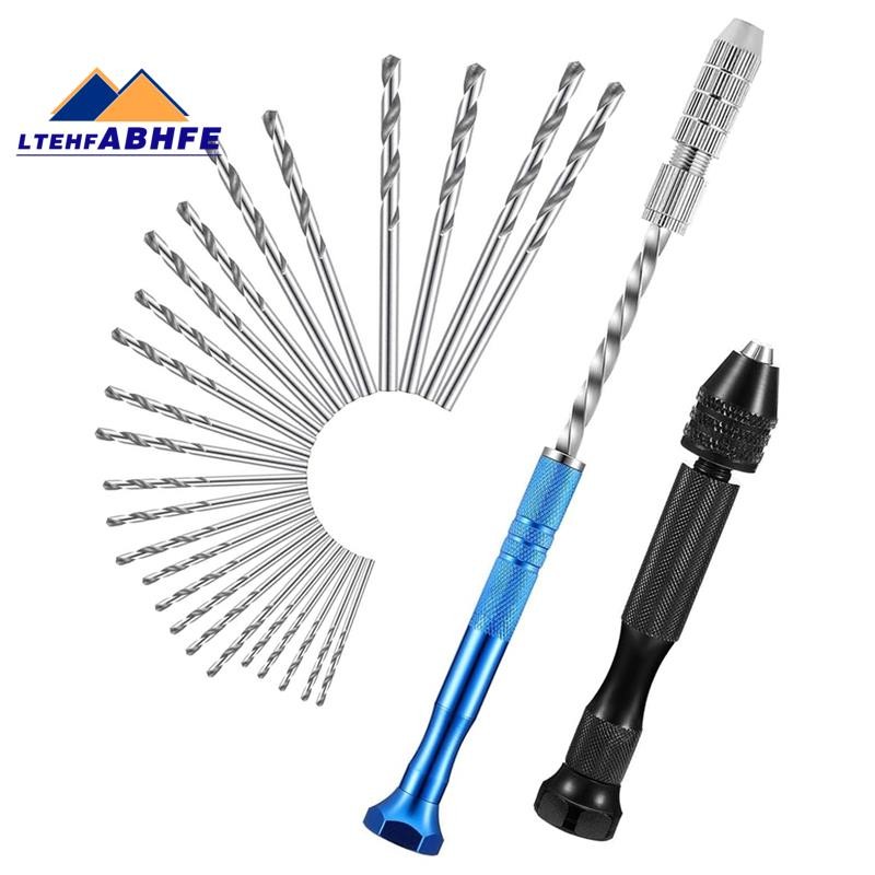 Pin Vise Hand Drill Set with Semi-Automatic Spiral Hand Drill Rotary ...