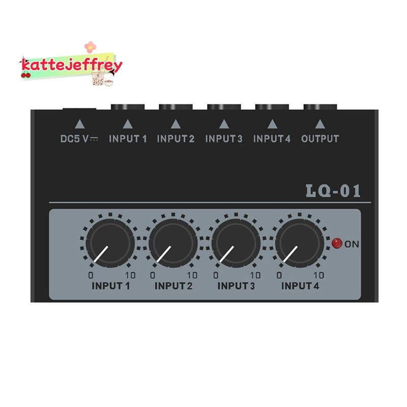 -01 4 Channel Mixer 4 Input 1 Output DC 5V Portable Mini Audio Mixer 4 ...