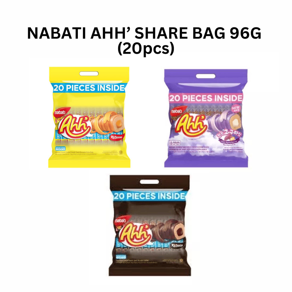 Nabati Ahh' Share Bag Extra (Richeese /Richoco /Goguma) 96g /80g ...