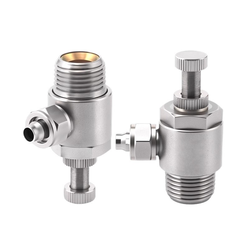 [HYH] Brass Nickel-Plated Trachea Quick Screw Speed Regulating Valve ...