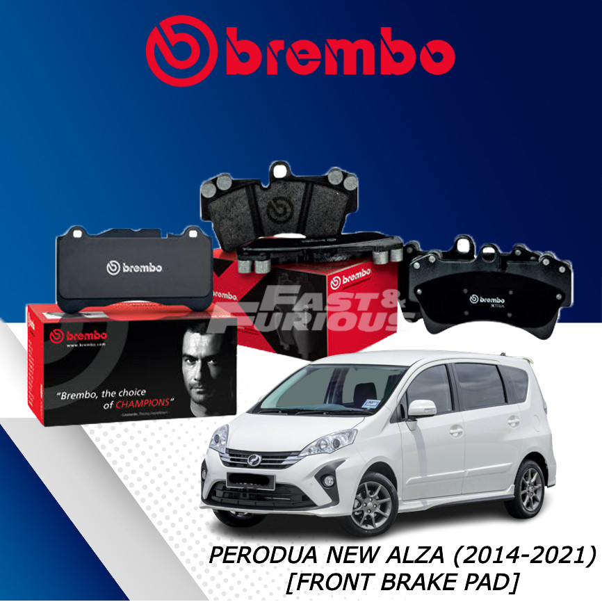 BREMBO PERODUA NEW ALZA (2014 - 2021) BRAKE PAD FRONT (DEPAN) | Shopee ...