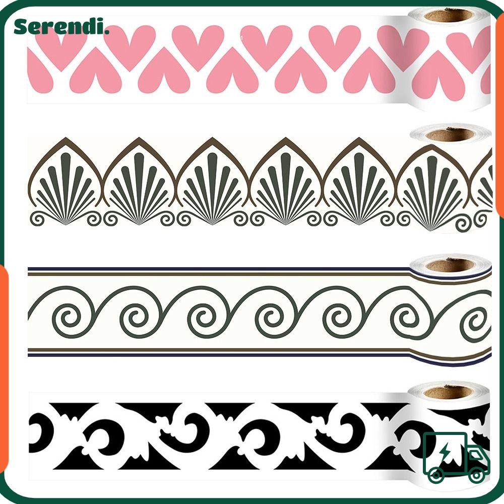 SERENDI 240cm Wallpaper, Kitchen Room Waist Line, Floor Tile Waterproof ...