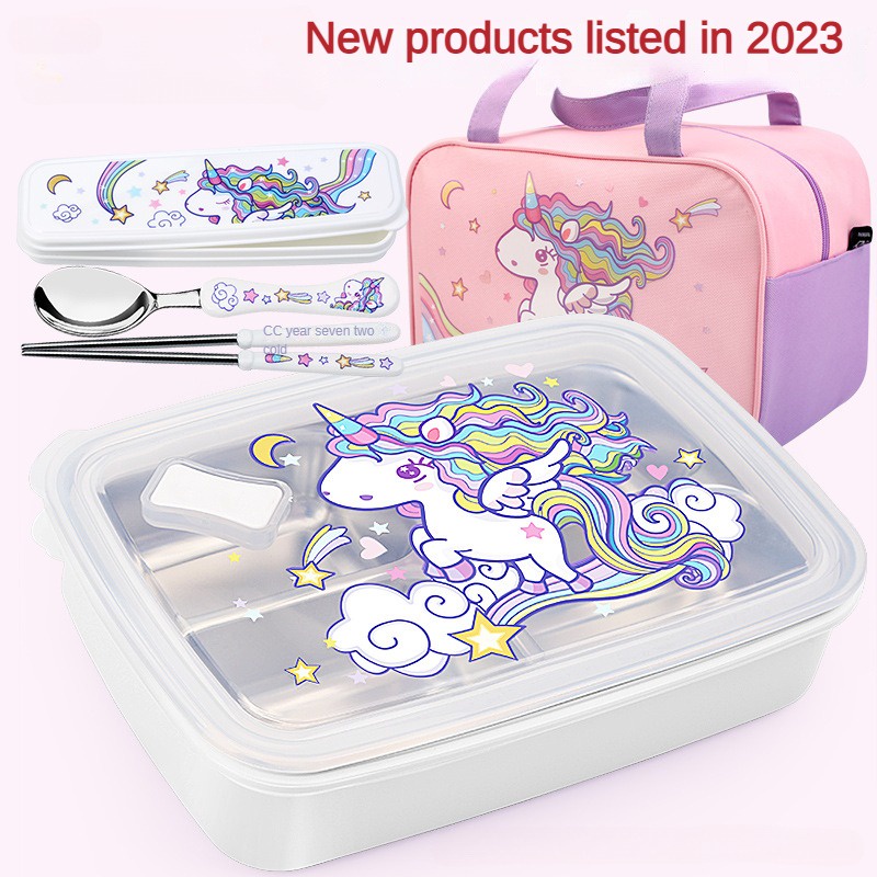 Unicorn Elementary School Lunch Box 316 Stainless Steel Anti-Fall Anti ...