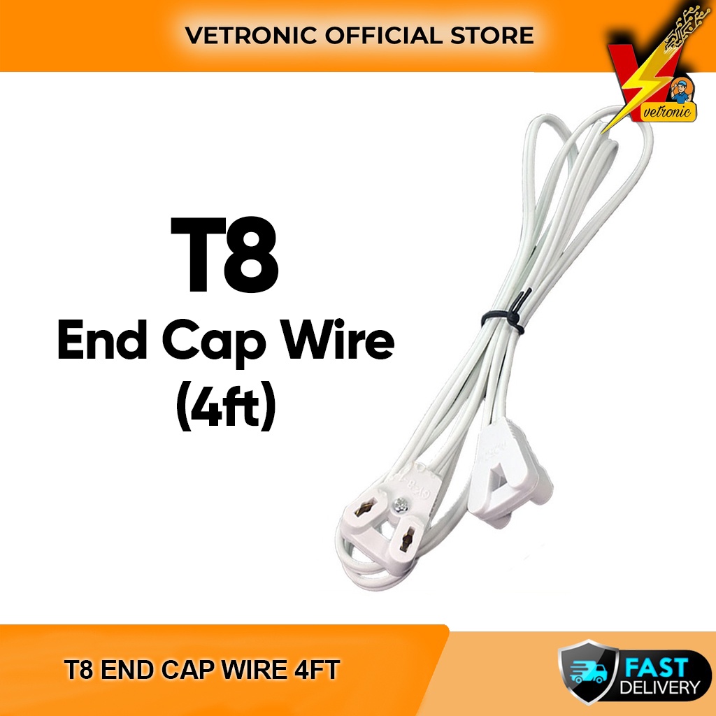 4 Feet END CAP WIRE ONLY FOR T8 LED TUBE / WAYER 4 KAKI UNTUK TUBE T8 ...