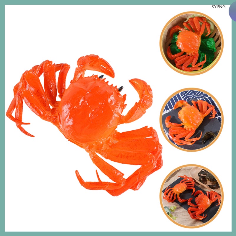 Crab Food Model Artificial Seafood Sea Plastic Realistic Figurines Toy ...