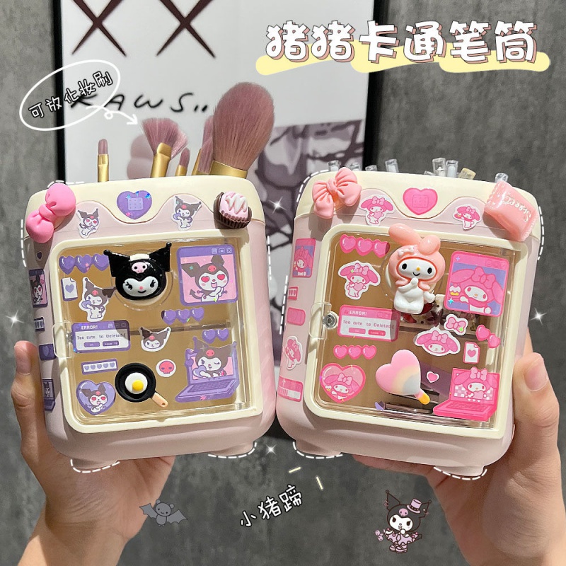 [Haroro] 12cm Kuromi pen holder hellokitty stationery box mymelody ...