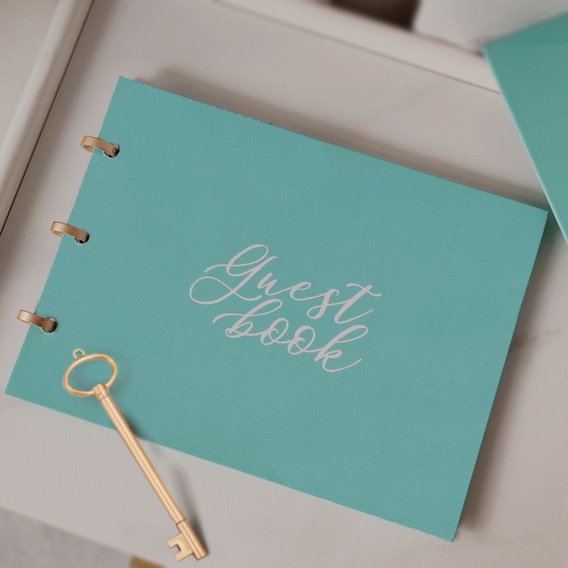 Tiffany Blue Western-Style Wedding Signature Book Wedding Gold Book ...