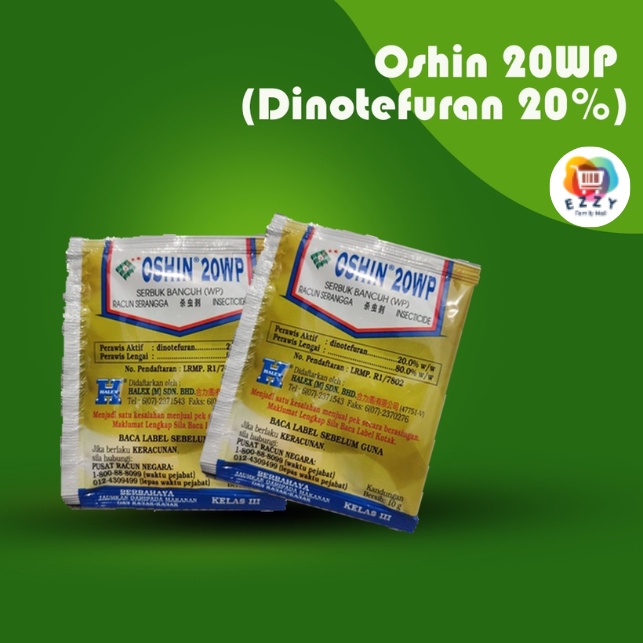 Racun Oshin 20WP 10g (Dinotefuran 20%) afid lelompat daun lipas anai ...