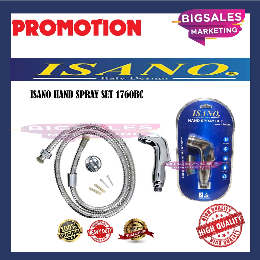 ISANO Toilet Bathroom Bidet Hand Shower Spray Set 1760BC (Ready Stock ...