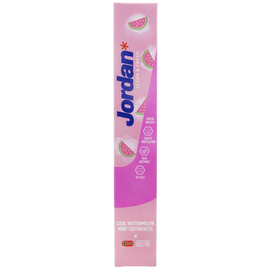 JORDAN Clean & Fresh Adult Toothpaste Cool Watermelon Mint 75g | Shopee ...